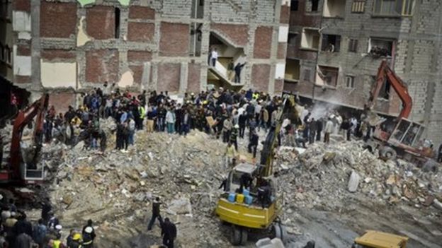 Egypt: Cairo flats collapse kills 17 people - BBC News