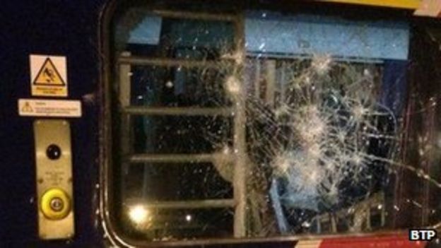 Vandals damage train window in Inverness station - BBC News