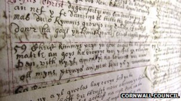 Cornish language manuscripts to be preserved - BBC News