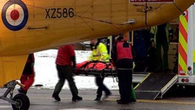 Woman airlifted after two-vehicle crash closes A98 road - BBC News