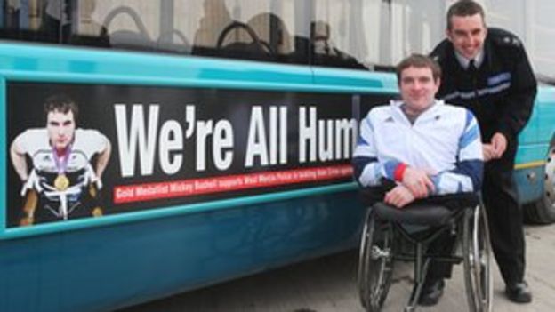 Paralympian Mickey Bushell launches disability hate campaign - BBC News