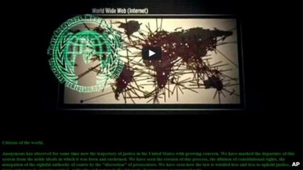 Anonymous hackers target US agency site - BBC News