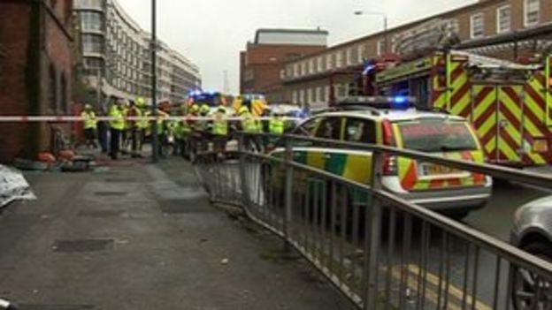 Nottingham city centre street closed by hit and run - BBC News