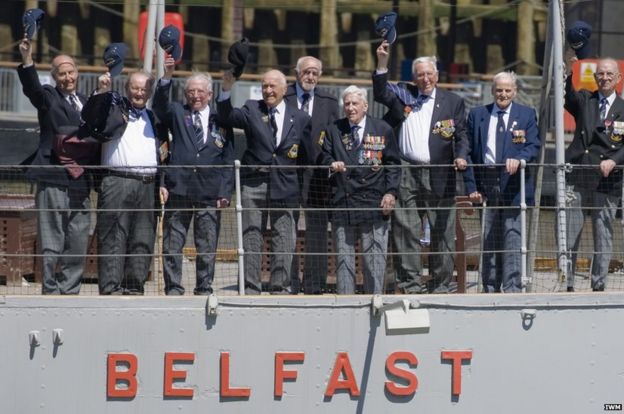 In pictures: HMS Belfast at 75 - BBC News