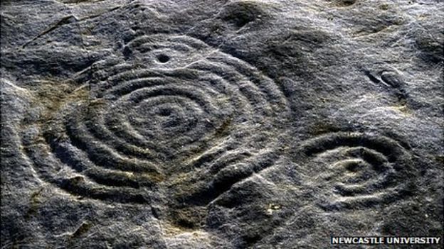 Climate change threat to Northumberland rock art - BBC News