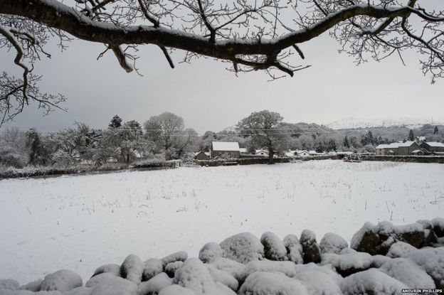 In pictures: Heavy snow hits north Wales - BBC News