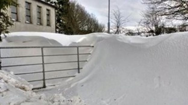 How the snow has affected people in Northern Ireland - BBC News
