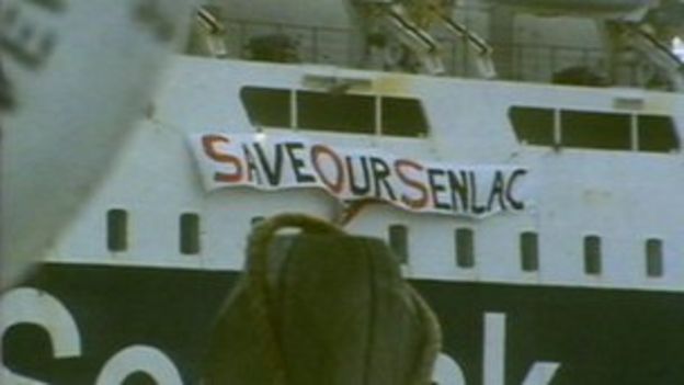 Exhibition of Newhaven's Senlac ferry charts choppy waters - BBC News