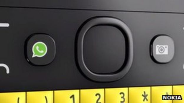 Whatsapp dedicated button built into Nokia Asha phone - BBC News