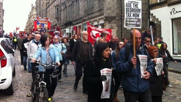 Hundreds take part in May Day rallies across Scotland - BBC News