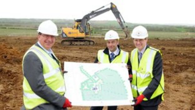 Rugby cemetery and crematorium construction work begins - BBC News