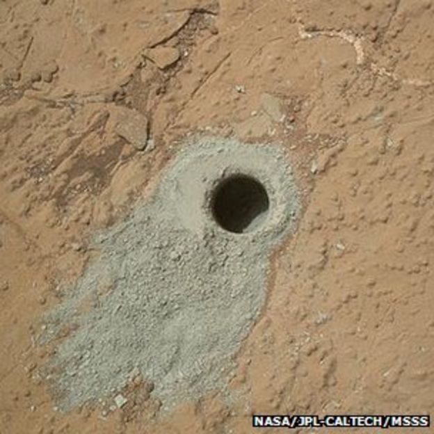 Nasa's Curiosity Mars rover drills second rock sample - BBC News