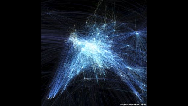 In pictures: Global flight paths - BBC News