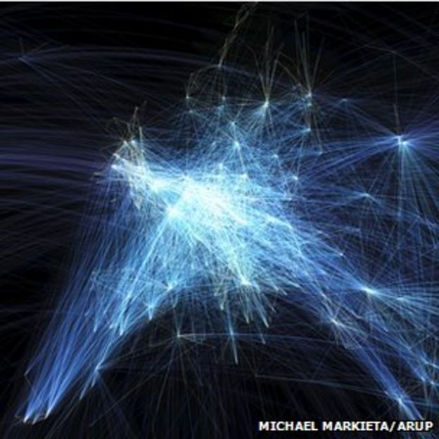Global flight-path maps: Five interpretations - BBC News