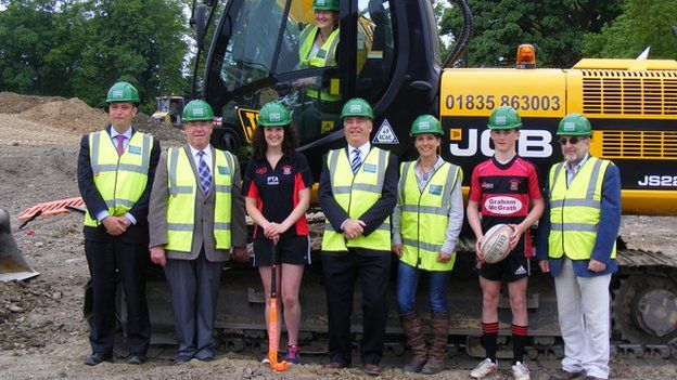 Peebles High School sports complex works officially start - BBC News
