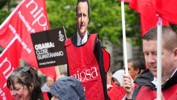 G8 Summit Pictures Of Protest March In Belfast Bbc News