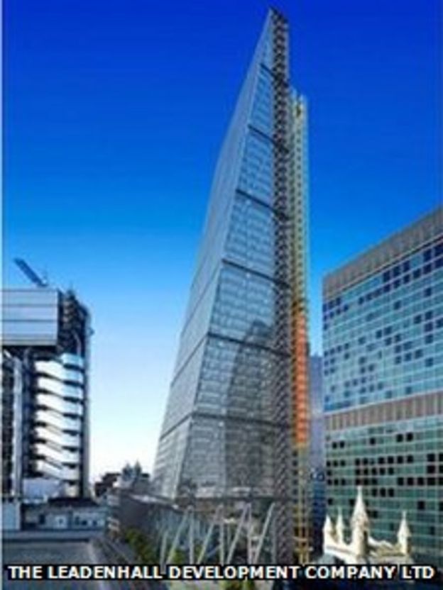 London 'cheesegrater' building's topping-out ceremony - BBC News
