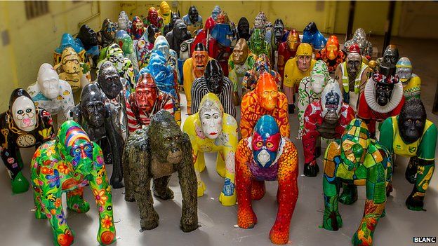 Norwich Go Go Gorillas 'life-size' art-trail revealed - BBC News
