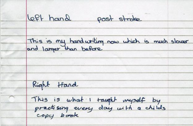 Learning to write with the wrong hand - BBC News