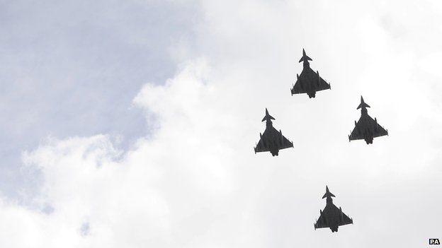 Red Arrows fly-past marks Armed Forces Day in Nottingham - BBC News