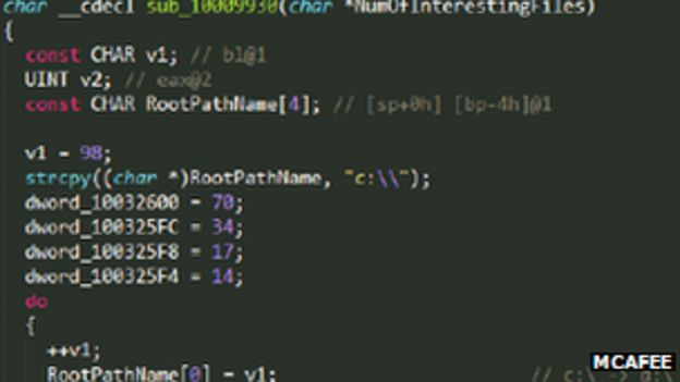 McAfee: Malware hunts for South Korean military secrets - BBC News