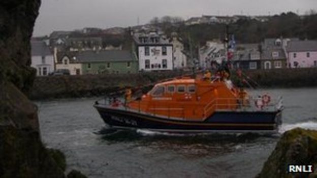 Portpatrick lifeboat called out to rescue its own crew - BBC News