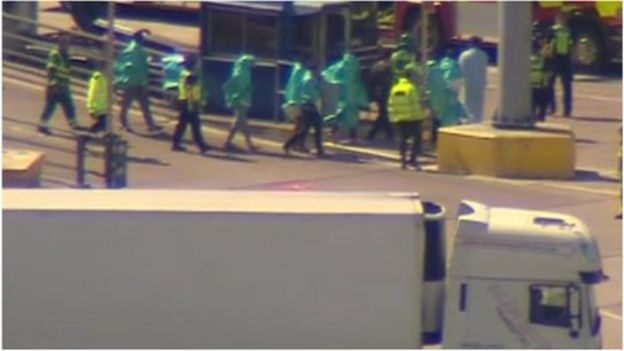 Illegal immigrants rescued from tanker on Dover ferry - BBC News
