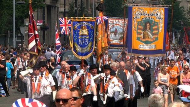 Orange Order parade barred from part of Crumlin Road on 12 July - BBC News