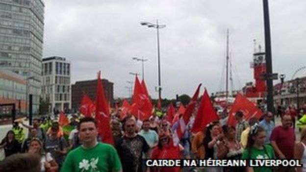 Arrests at James Larkin parade in Liverpool - BBC News