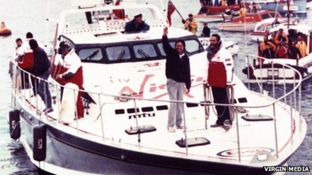 Virgin Challenger takes to the seas again - BBC News