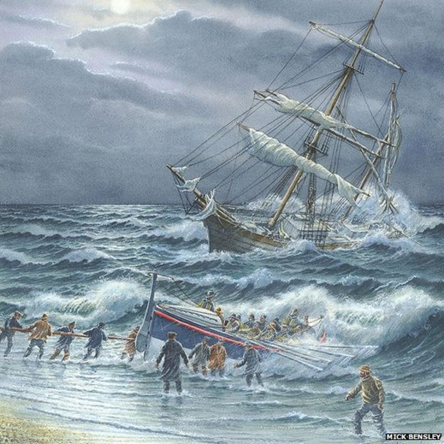 In pictures: Artist Mick Bensley recreates Sussex ship rescues in ...