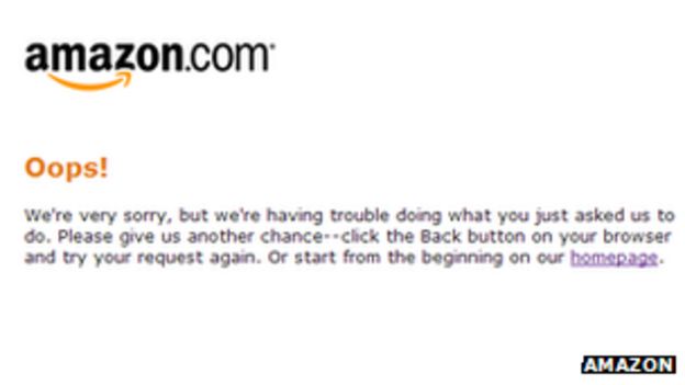 Amazon.com website goes offline - BBC News