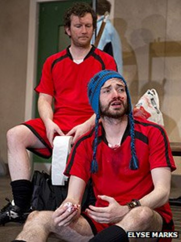 Playwright Tom Wells on Jumpers For Goalposts - BBC News