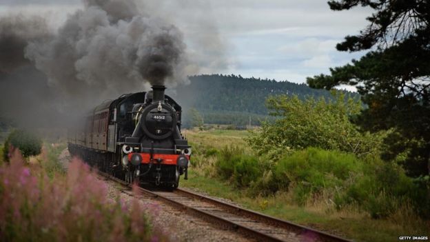 Main event: Perth to Inverness railway's 150th marked - BBC News