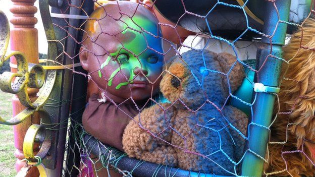 Angel Of Waste sculpture unveiled at Foxhall centre - BBC News