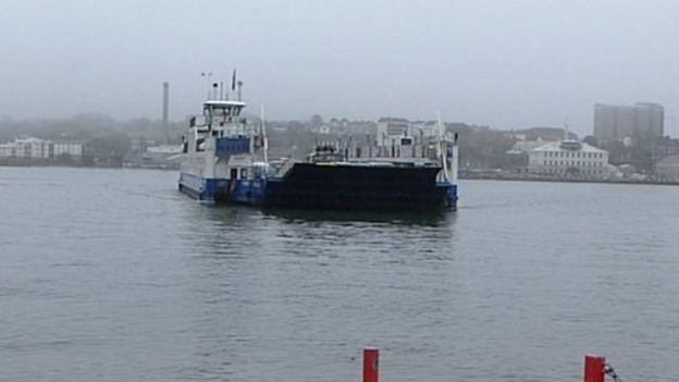 Marine rescues Tamar Ferry fall woman - BBC News
