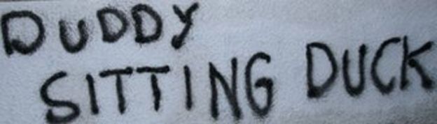 DUP councillor George Duddy's home targeted in second graffiti threat ...