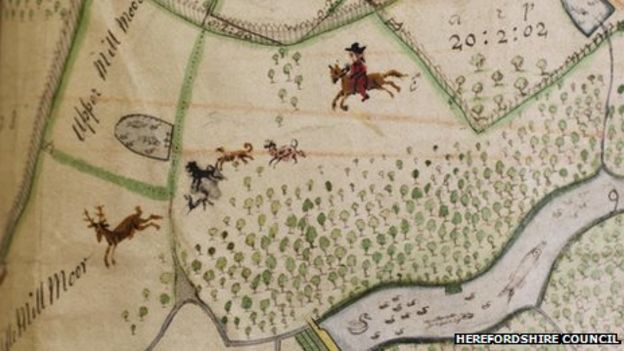 Rare Herefordshire maps return to earl's original castle - BBC News