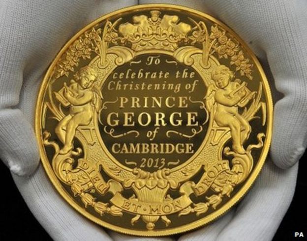 Special coins made for Prince George christening - BBC Newsround