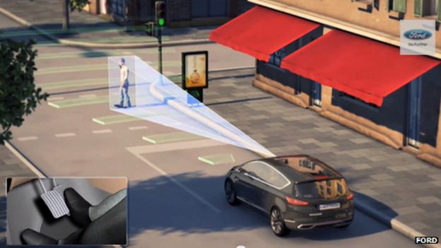 Ford car takes control of steering to avoid collisions - BBC News