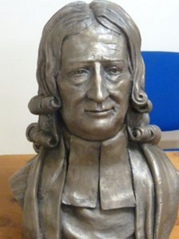 Bust of Methodist founder John Wesley unveiled in Monmouthshire - BBC News