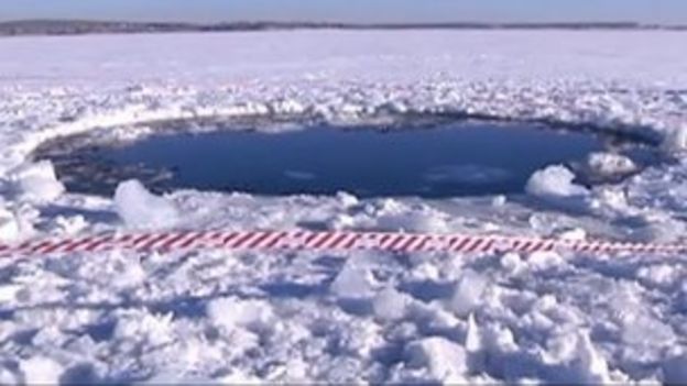 Meteorite pulled from Russian lake - BBC News