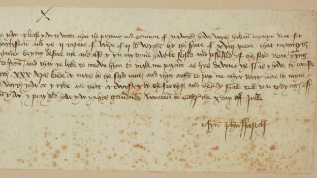 Paston family medieval letter on show to public for first time - BBC News