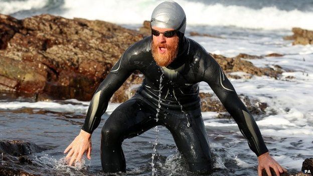 Sean Conway: How hard is it to swim the length of Britain? - BBC News