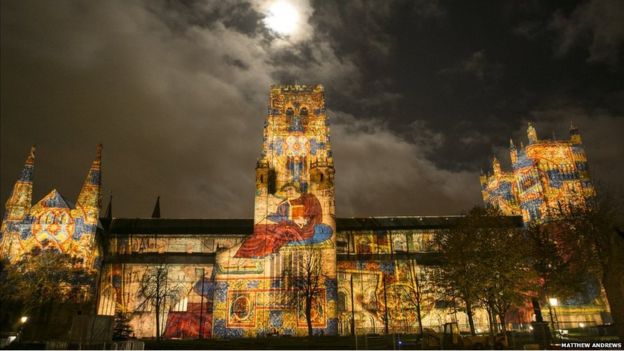 In pictures: Durham lights up for third Lumiere festival - BBC News