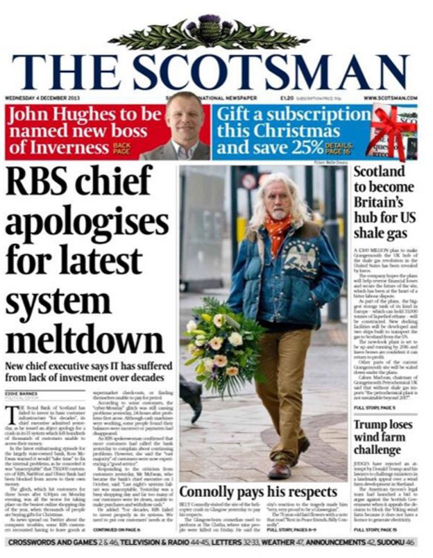 Scotland's newspapers on Wednesday - BBC News