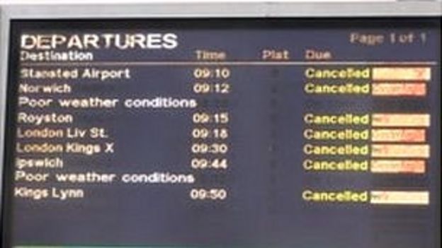 West Anglia's new trains stay but new line hopes fade - BBC News