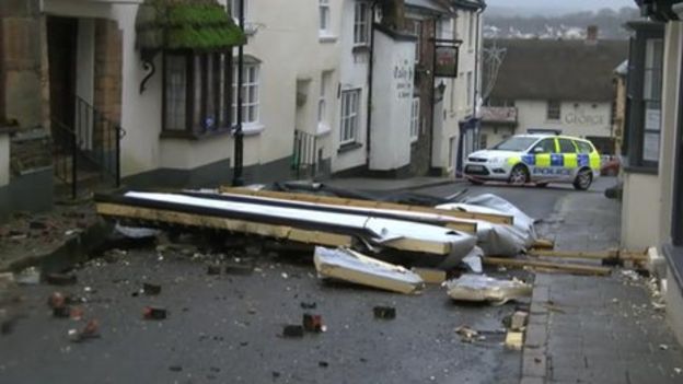 Storm causes power cut for thousands across South West - BBC News
