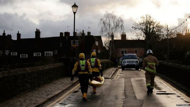 Power cuts and flood damage in pictures - BBC News