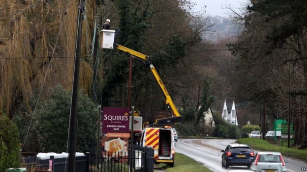 Power cuts and flood damage in pictures - BBC News